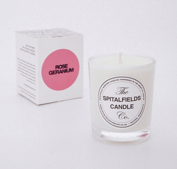 Rose Geranium Natural Candle– Spitalfields Candle Company